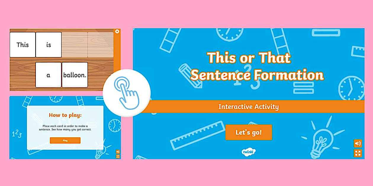 This or That Sentence Formation | Interactive Activity