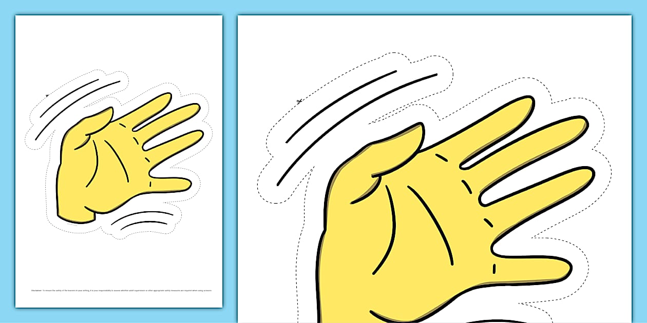 Goodbye Emoticon Cut-Out (professor feito) - Twinkl