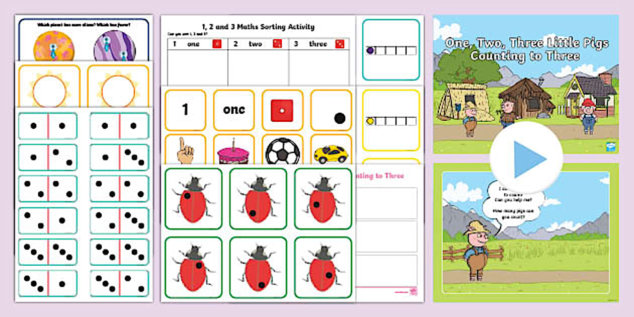 👉 EYFS Nursery Maths Activity Packs: 1, 2 and 3