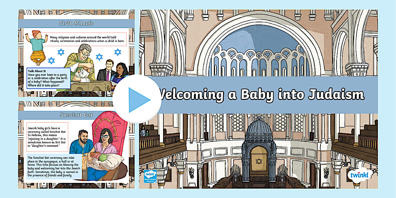 KS2 Welcoming a Baby in Judaism Powerpoint (teacher made)