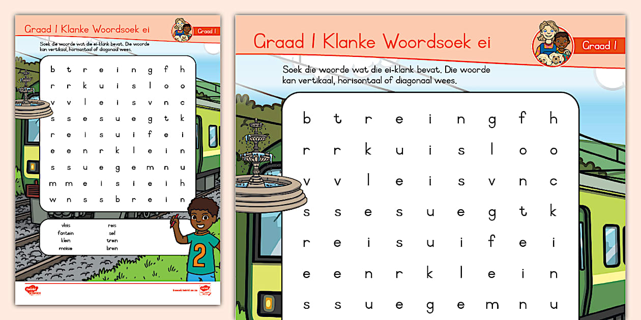 Graad 1 Klanke Woordsoek ei (Teacher-Made) - Twinkl