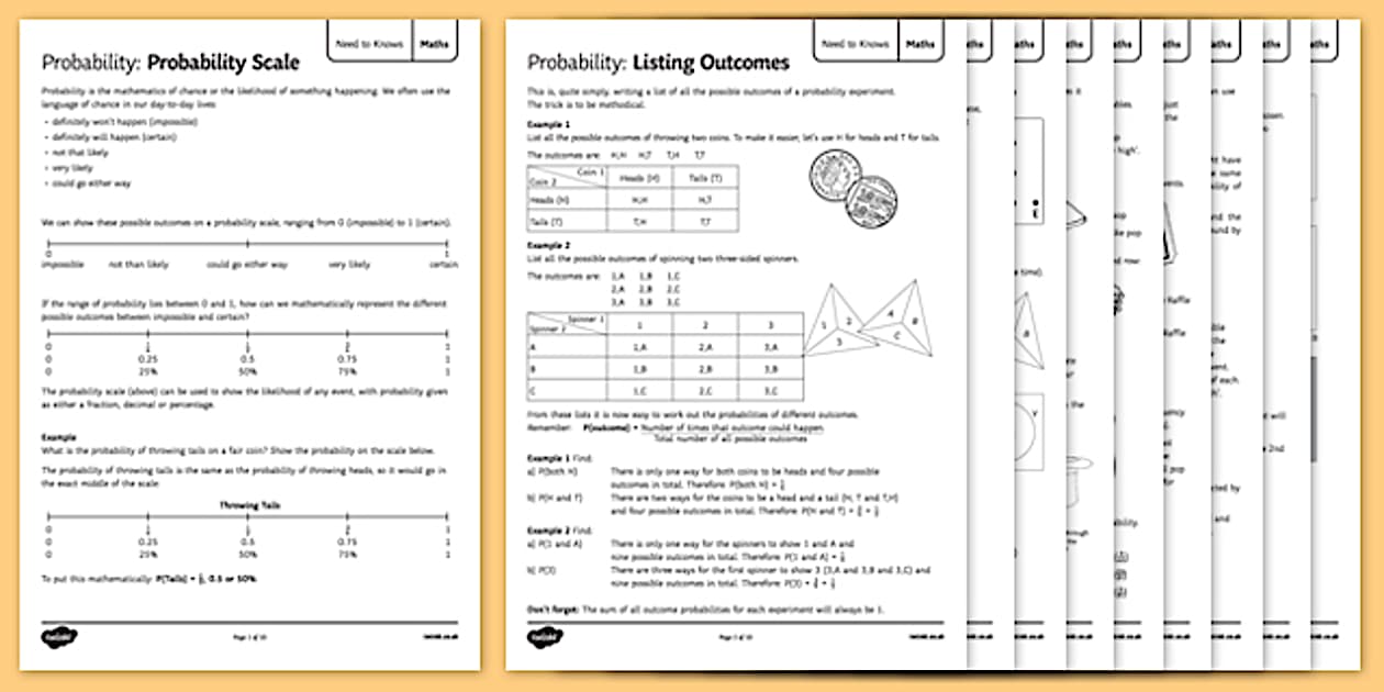 KS3 Probability Exam Questions Sections | Beyond Maths