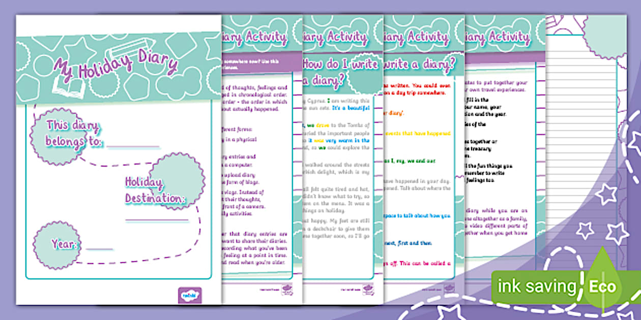 Non-Fiction Holiday Diary Activity (Ages 5 - 7) - Twinkl