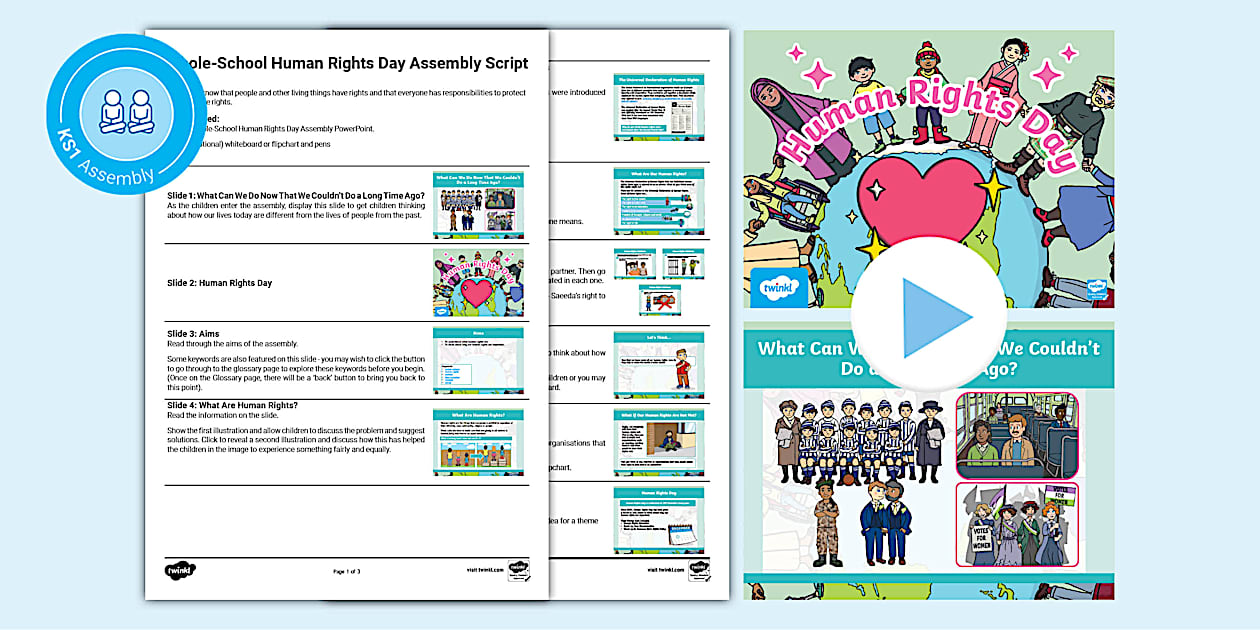 Human Rights Day KS1 Assembly Pack | Resources | Twinkl Life