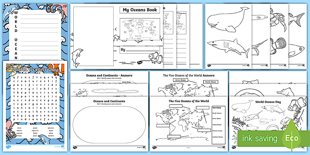 World Oceans Day First Level Activity Pack (teacher made)