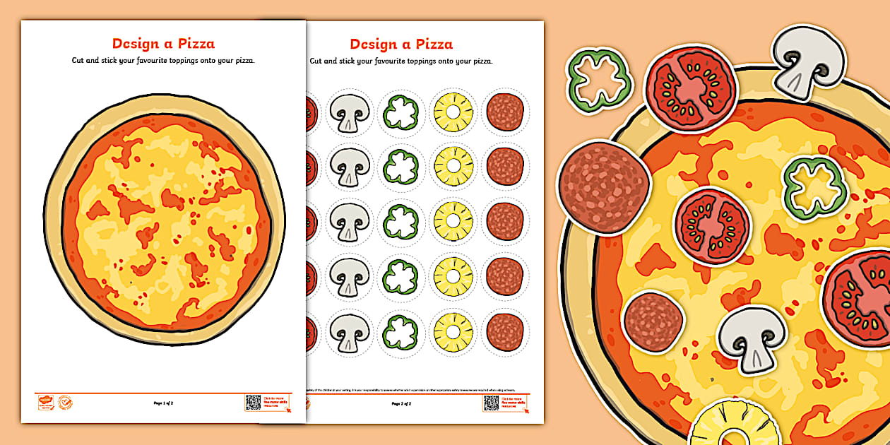 Design a Pizza Cutting Skills Activity - Twinkl
