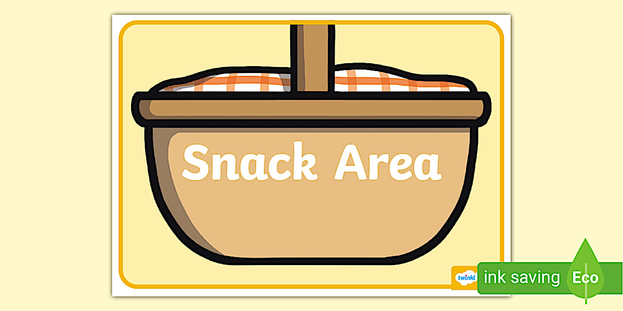 Basket Snack Area Sign (teacher made) - Twinkl