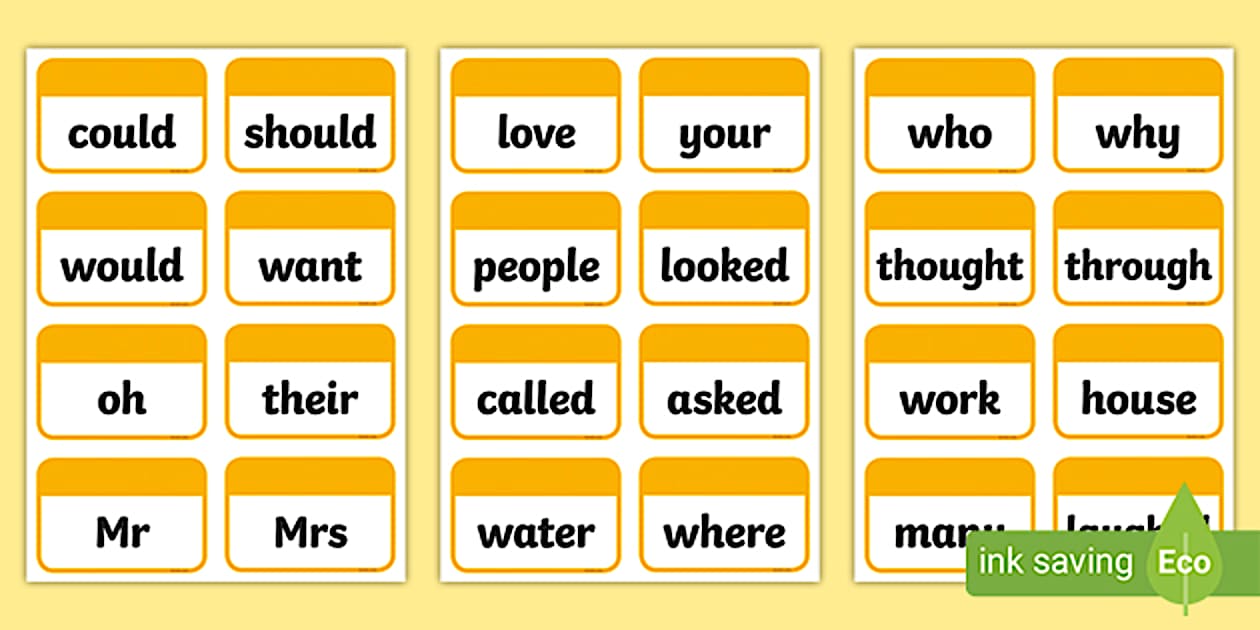 Level 5 Common Exception Word Flashcards (Teacher-Made)