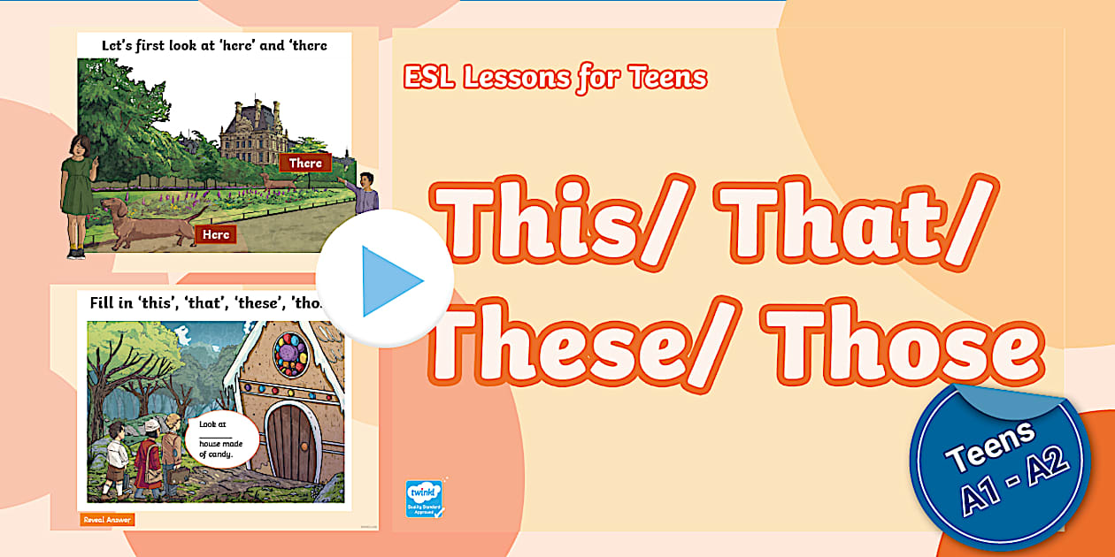 ESL This/ That/ These/ Those PPT [Teens A1-A2] - Twinkl