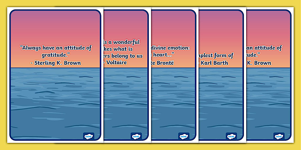 Mindfulness Gratitude Quotes Display Poster Pack