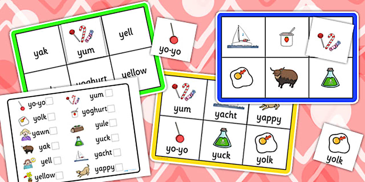 Initial y Sound Bingo and Lotto Game (teacher made) - Twinkl