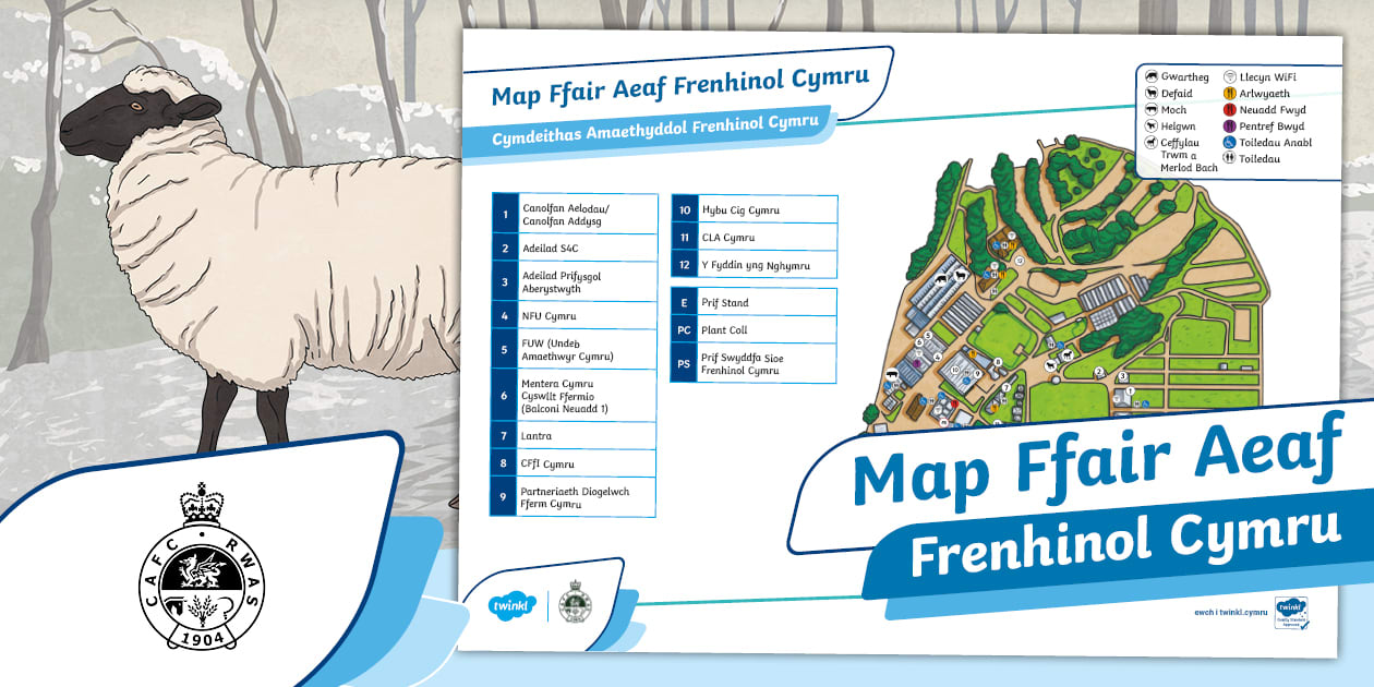 Y Ffair Aeaf: Map Sioe Frenhinol Cymru