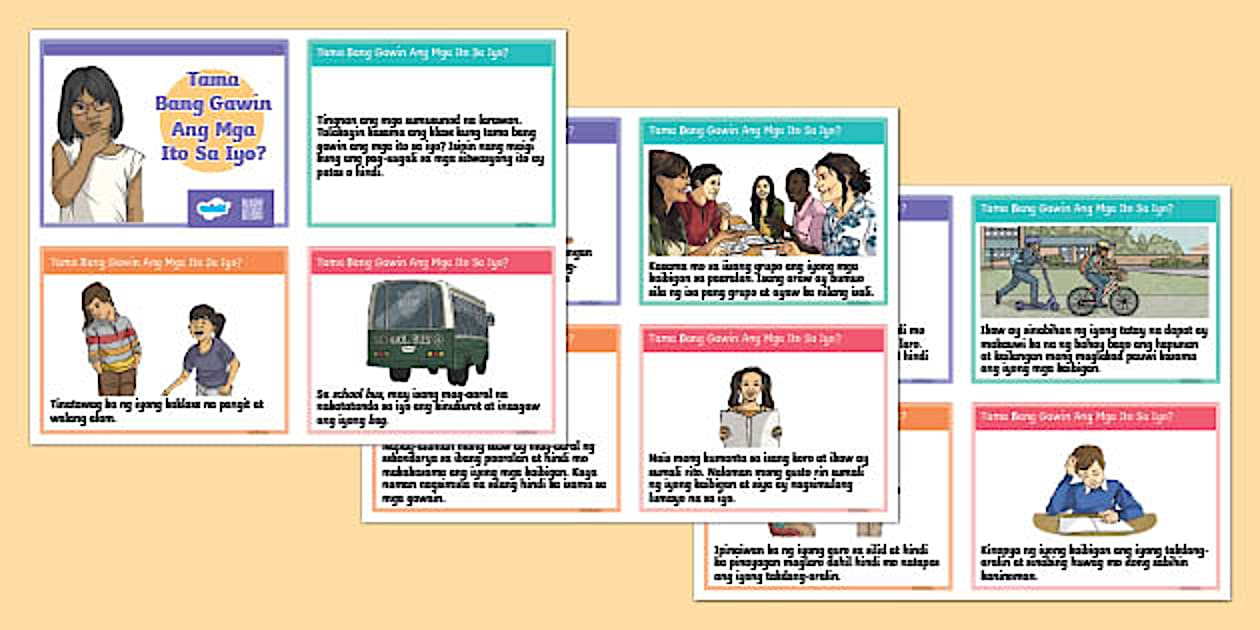 Suriin Ang Mga Sitwasyon: Tama Bang Gawin Ang Mga Ito Sa Iyo? | Twinkl