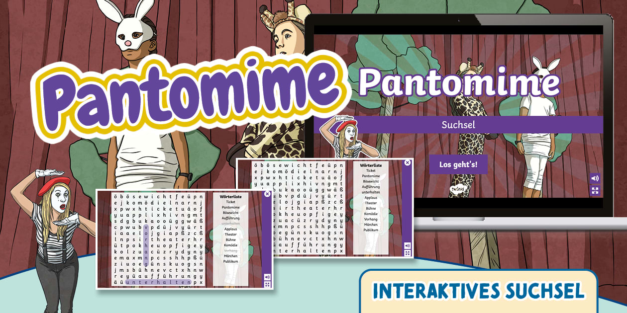 Pantomime - Interaktives Suchsel