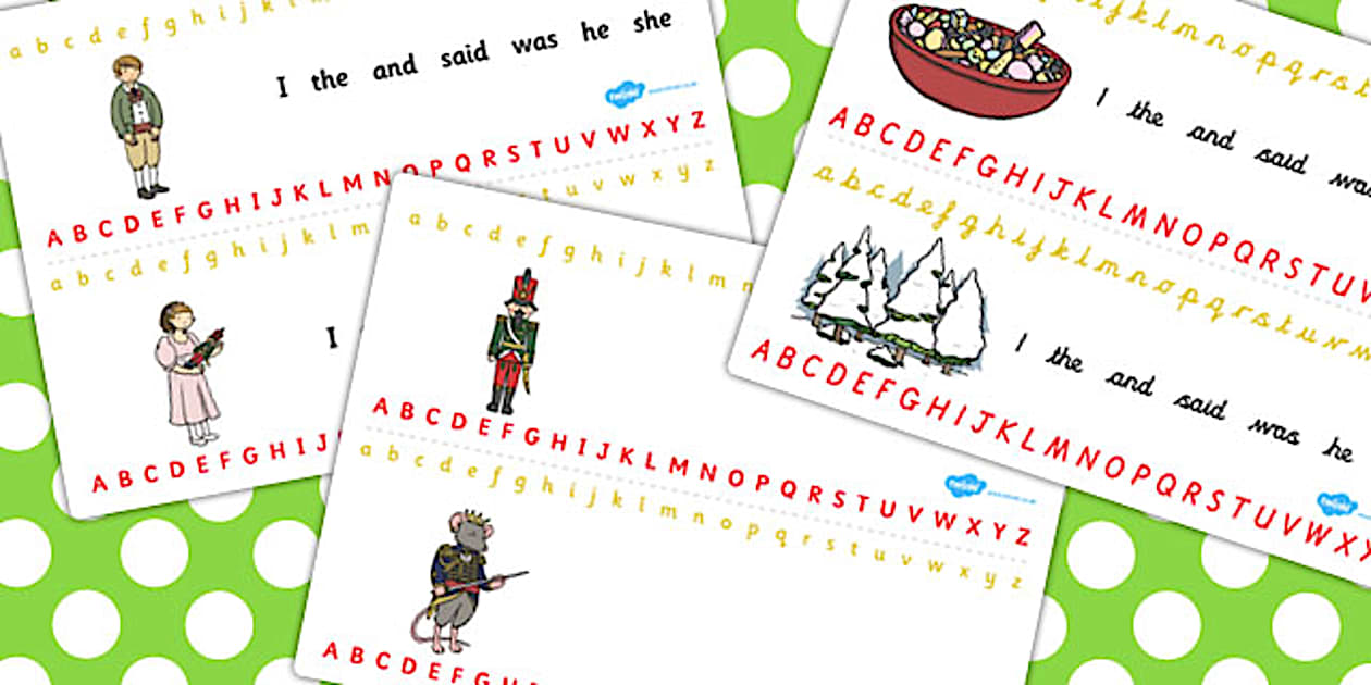 Cursive The Nutcracker Alphabet Strips (teacher made)