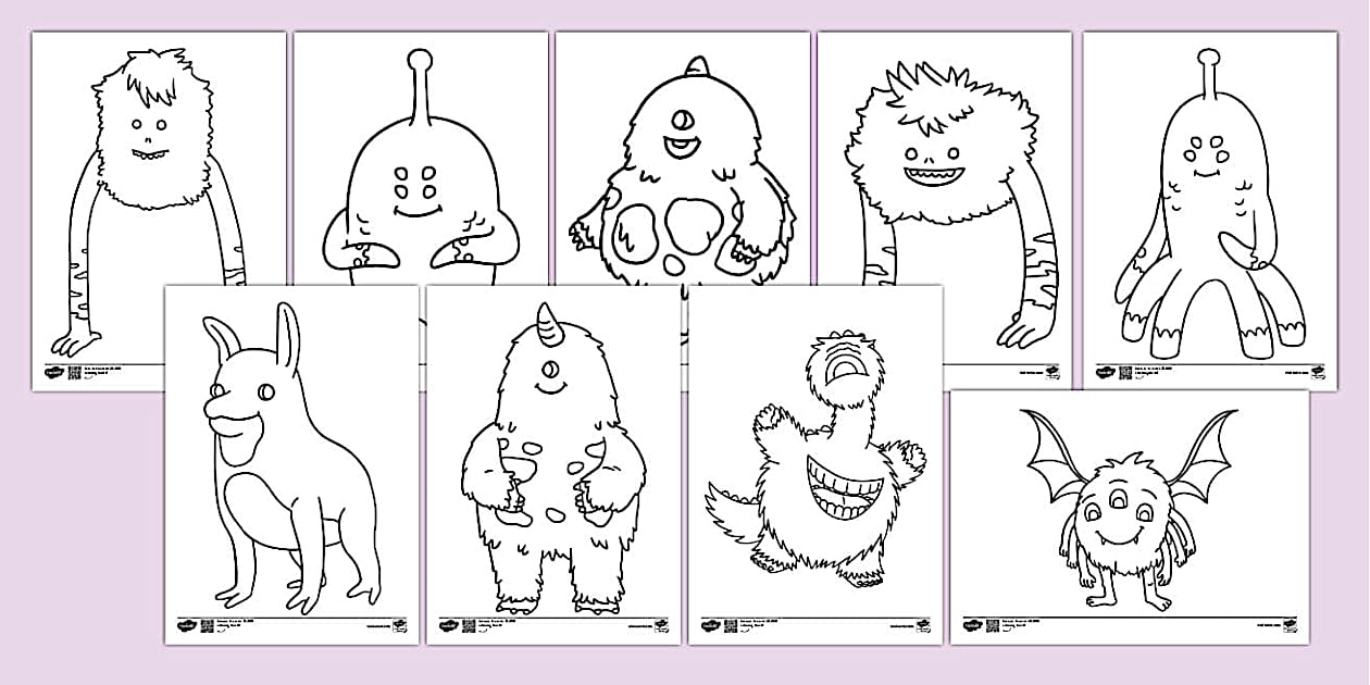 Monster Colouring Pages | Junior and Senior Infants - Twinkl