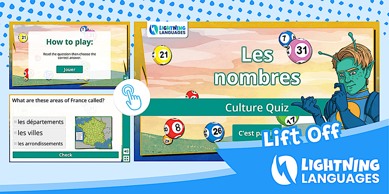 👉 Lightning Languages French Lift Off Numbers Culture Quiz