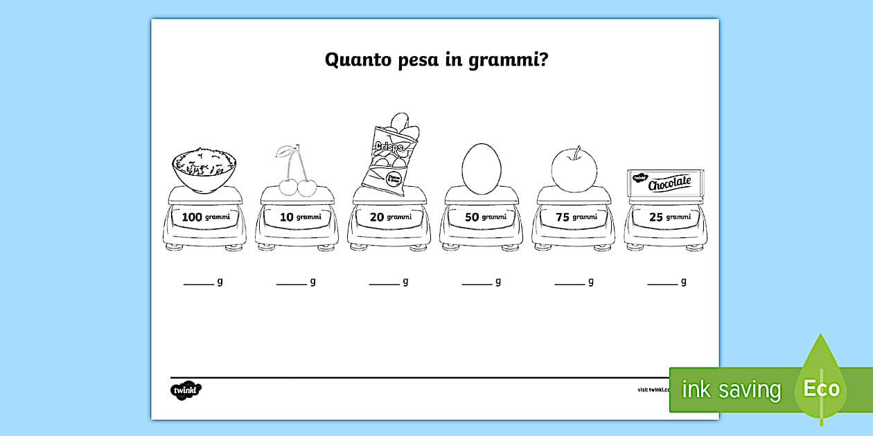 Quanto pesa in grammI? Attività (professor feito) - Twinkl
