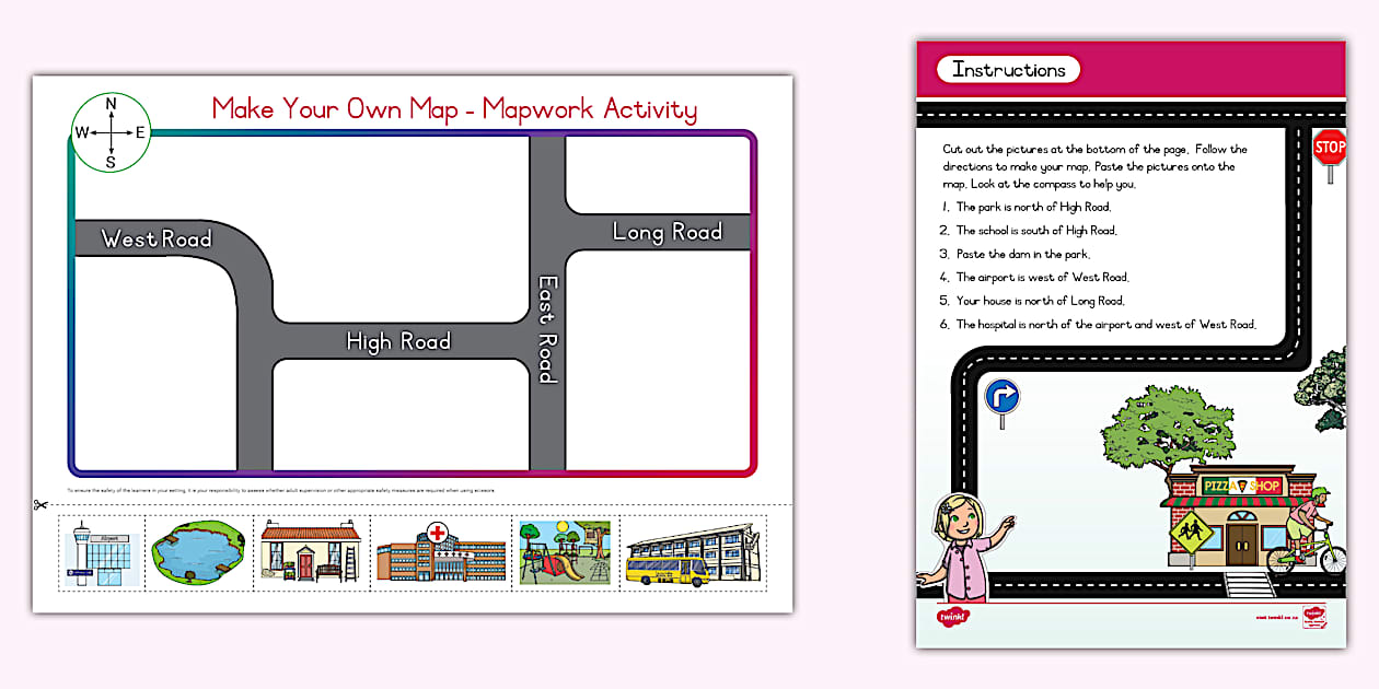 Make your own Map - Mapwork Activity (teacher made) - Twinkl