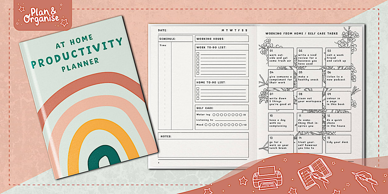 Muted Rainbow | At Home Productivity Planner