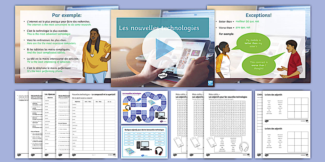 New Technologies Lesson Two: Comparative and Superlative French