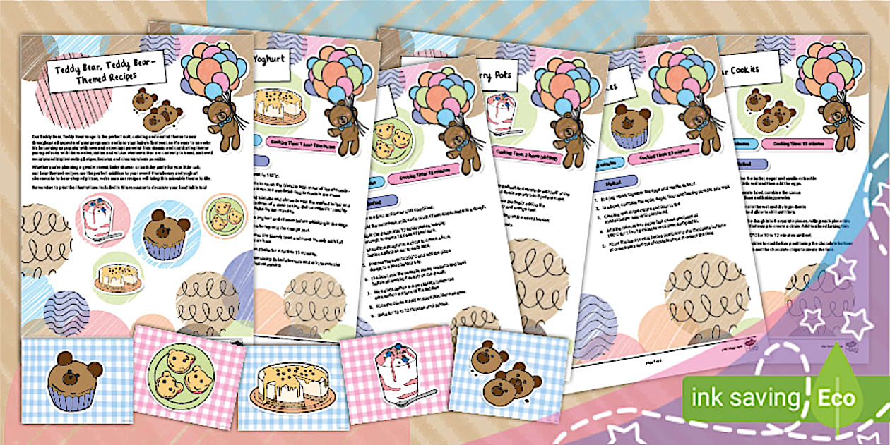 Teddy Bear, Teddy Bear-Themed Recipes (Lehrer gemacht)
