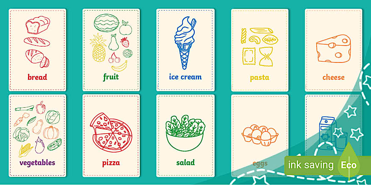 My First Foods: Food-Themed Flashcards (teacher made)