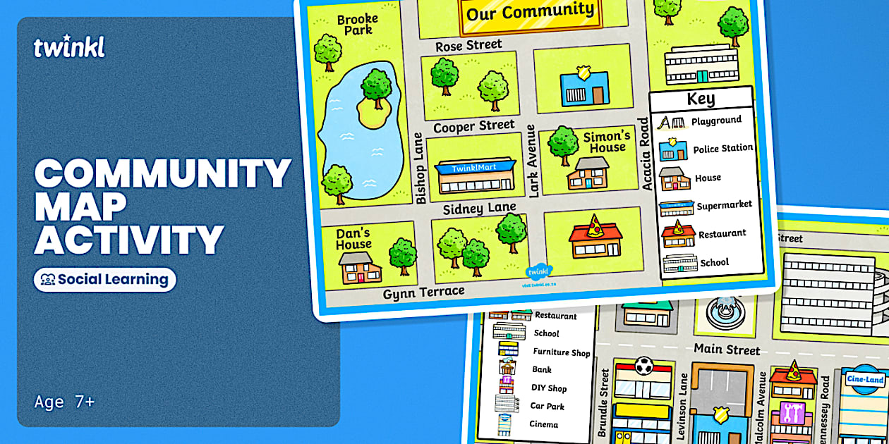 Grade 4 Life Skills Term 2 My Community Map (CAPS Aligned)