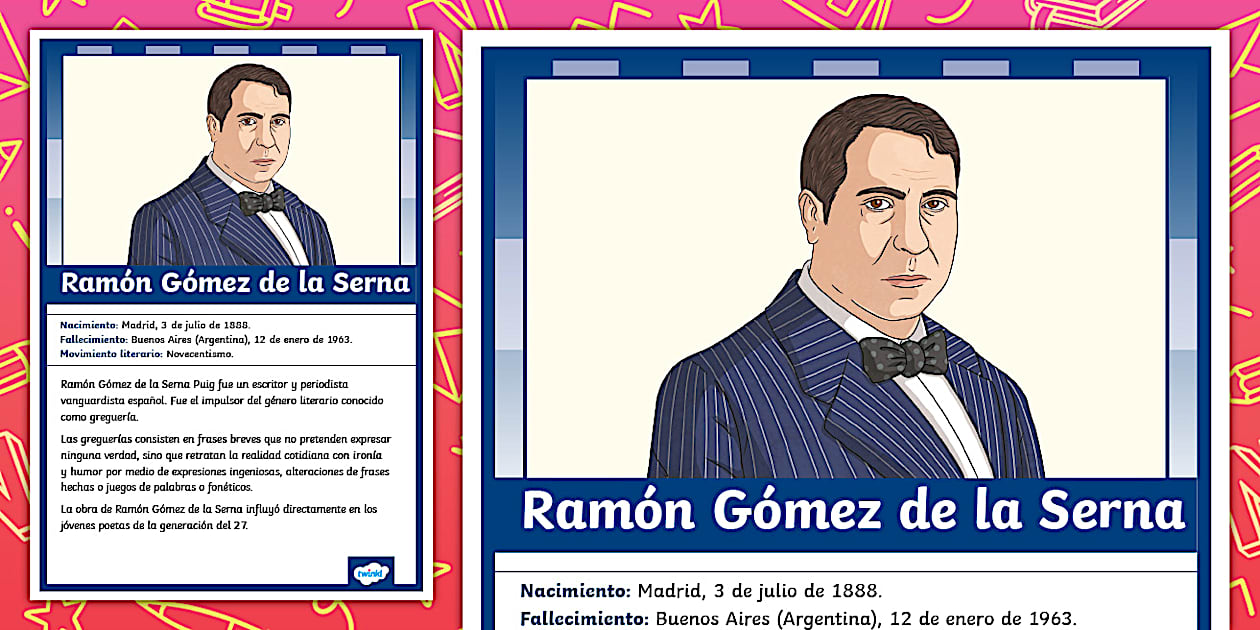 Póster informativo: Ramón Gómez de la Serna - Twinkl