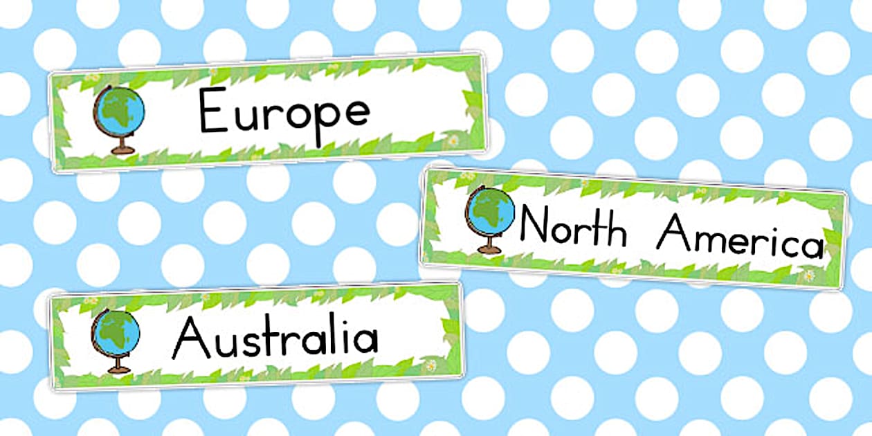 7 Continents (Teacher-Made) - Twinkl