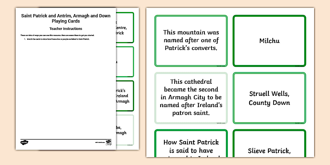 Saint Patrick and Antrim, Armagh and Down Activity Sheets