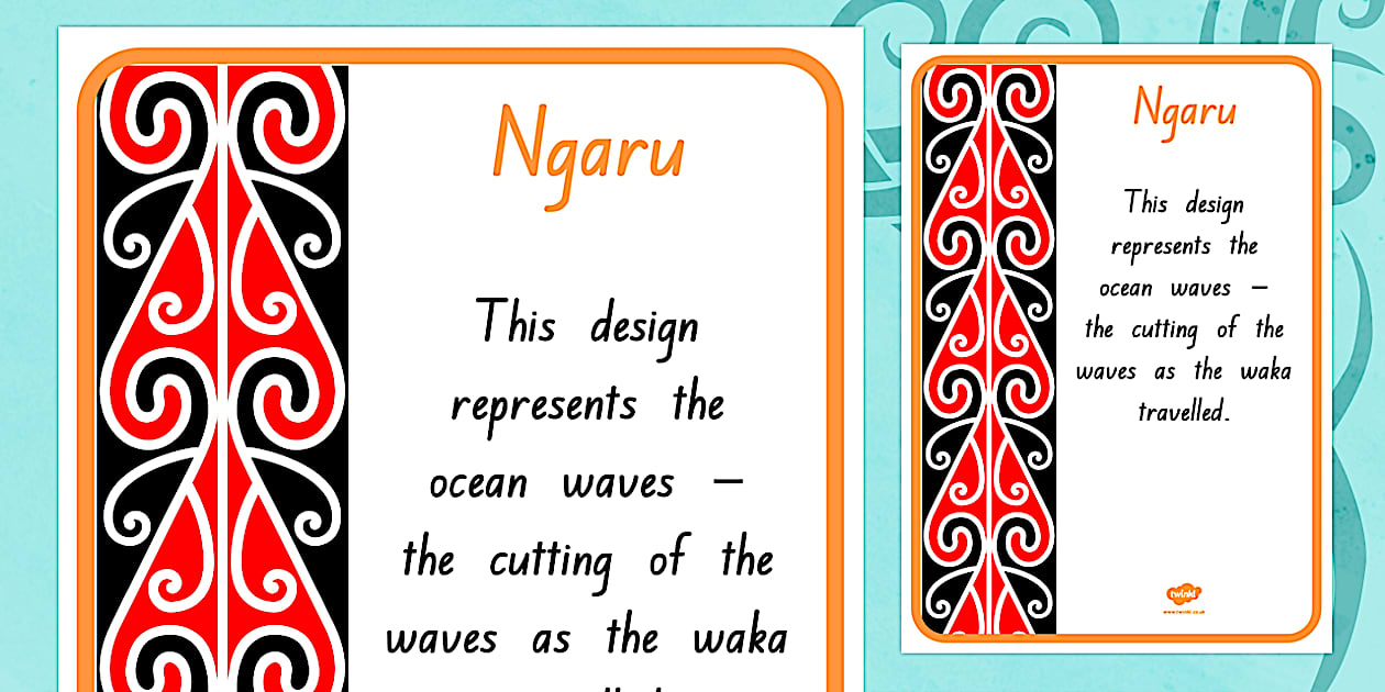Ngaru Pattern A4 Display Poster (teacher made) - Twinkl