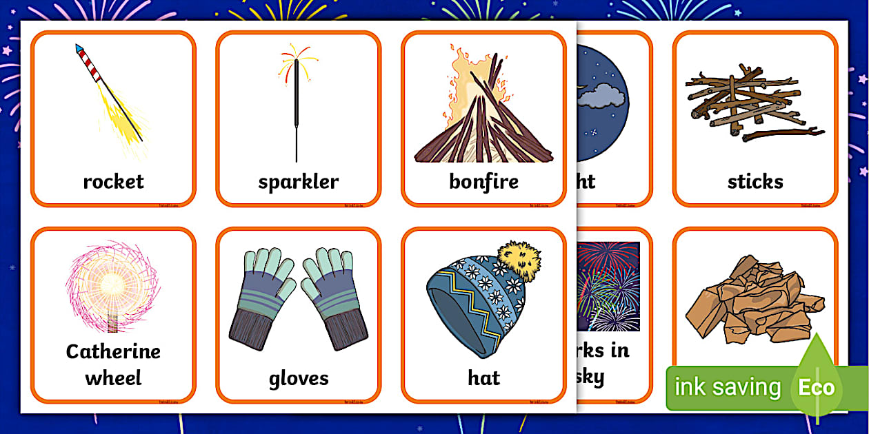 Bonfire Night Picture Cards (teacher made) - Twinkl