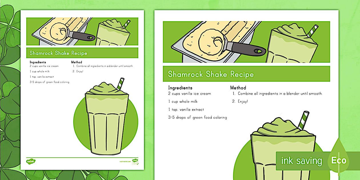 Shamrock Shake Recipe for Kids | St. Patrick’s Day | Twinkl