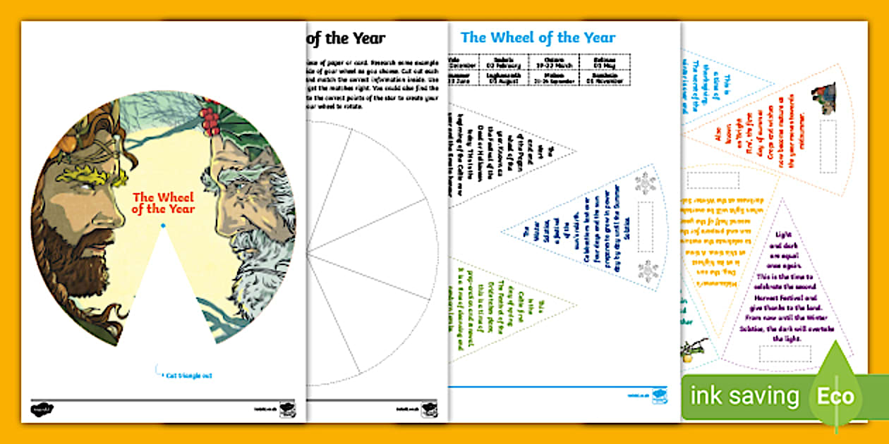 Wheel of the Year Worksheet / Worksheet - Twinkl