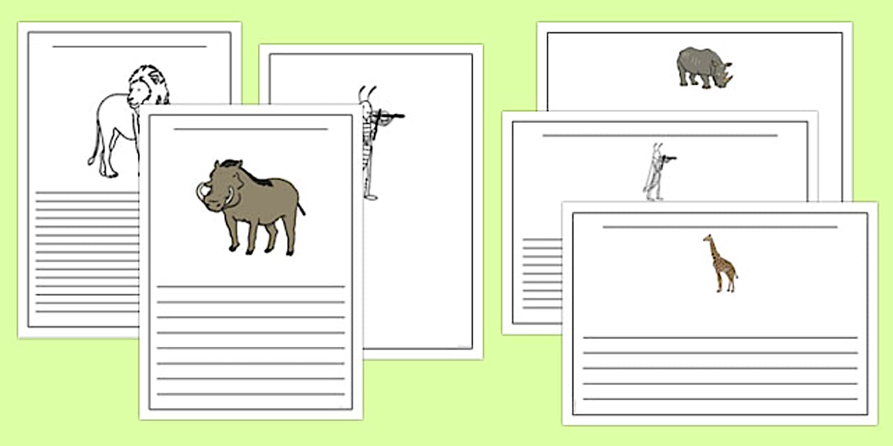 Dancing Giraffe Themed Writing Frames (teacher made)