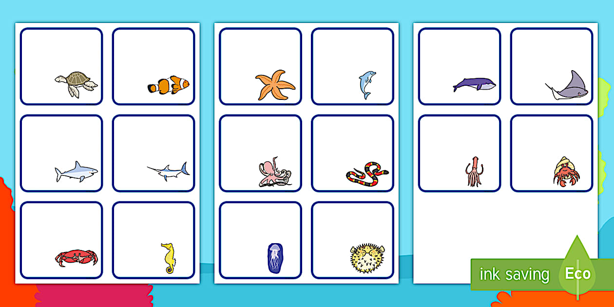 👉 Under the Sea (Editable) Square Peg Labels - Twinkl