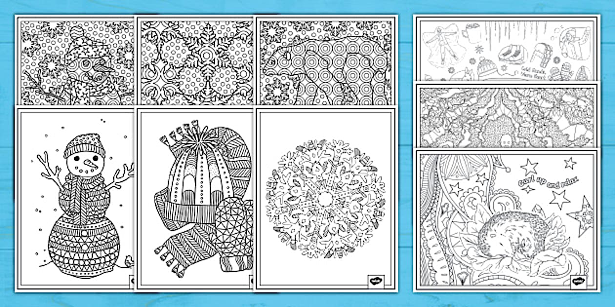 Winter in Canada: Intermediate Mindful Colouring - Twinkl
