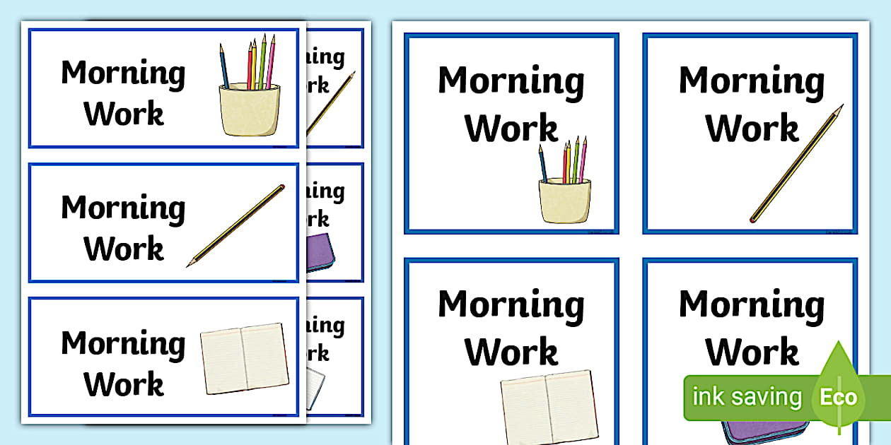 Morning Work Classroom Labels - KS2 (teacher made) - Twinkl