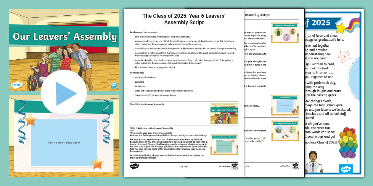 The Class of 2025: Year 6 Leavers' Assembly Pack