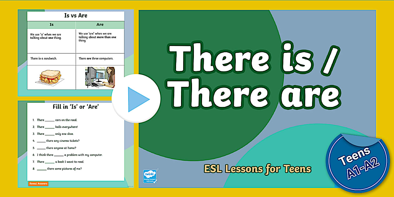 ESL There Is/ There Are PPT [Teens, A1] - Twinkl