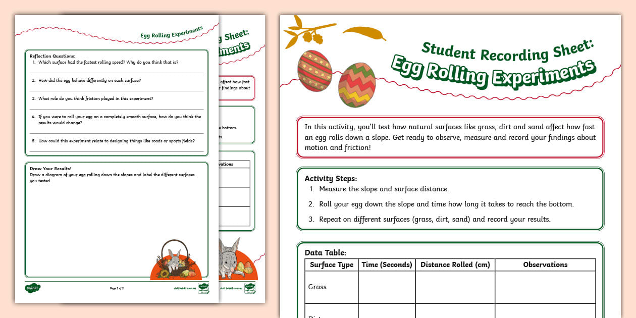 STEM Outdoors: Egg Rolling Experiments (teacher made)