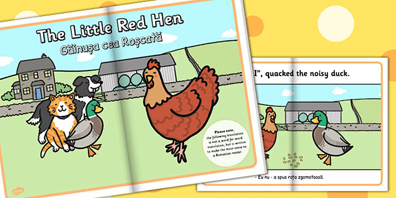 The Little Red Hen eBook EAL Romanian Translation - Romanian