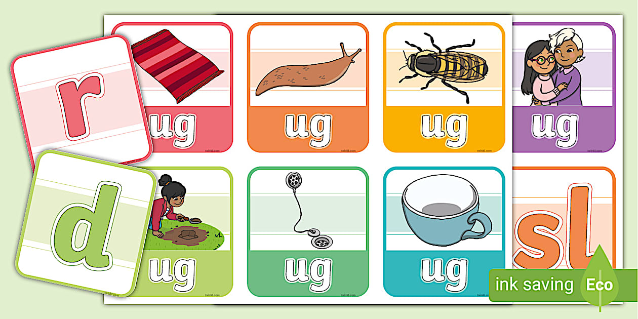 ‘ug’ Onset and Rime Matching Activity (Teacher-Made)
