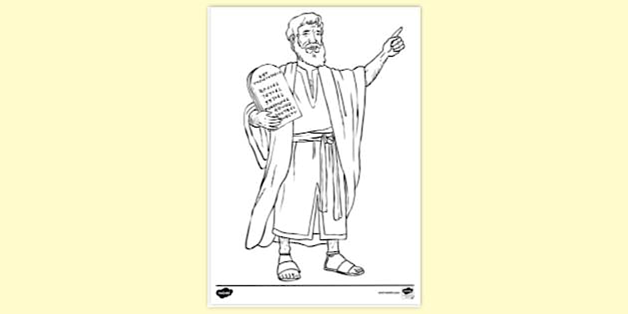 Moses Colouring | Colouring Sheets (teacher made) - Twinkl