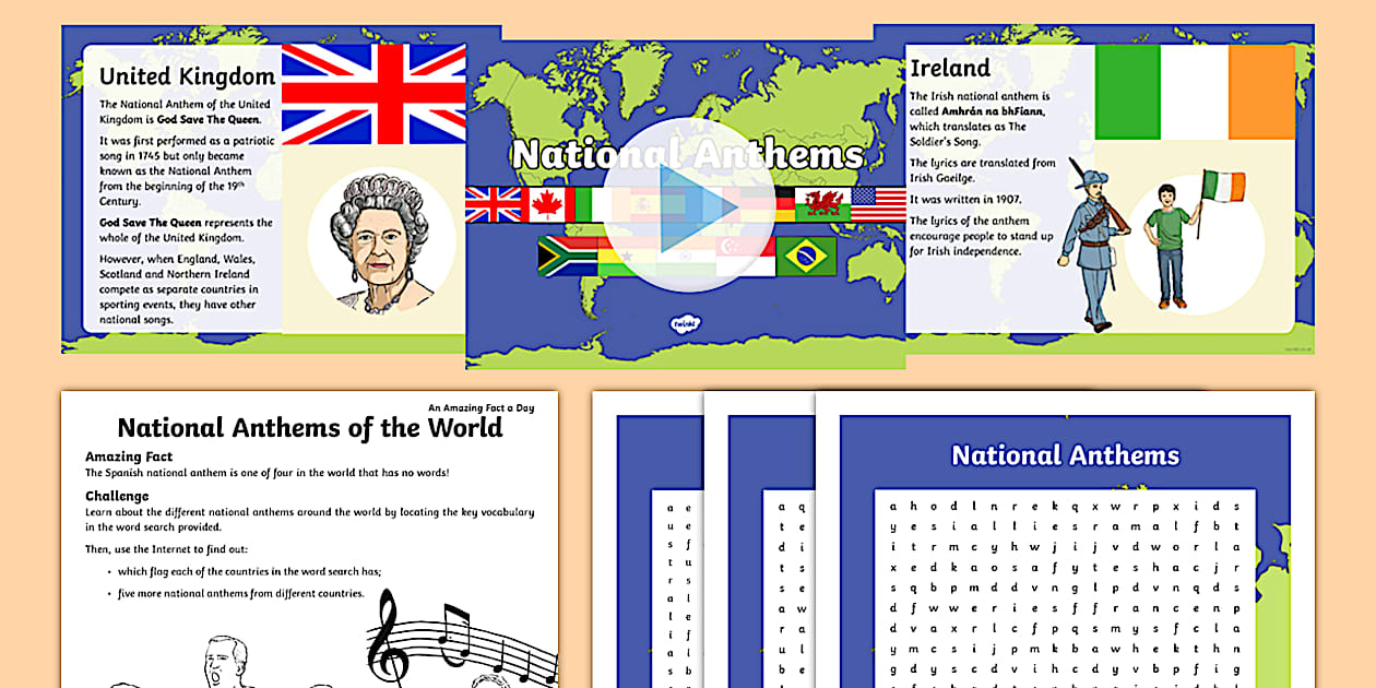 National Anthems KS2 Activity Pack