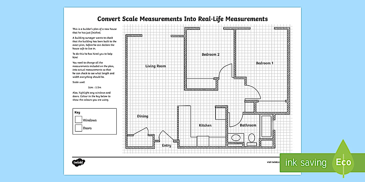 Convert Scale Measurements into Real Life Measurements - House Plan ...