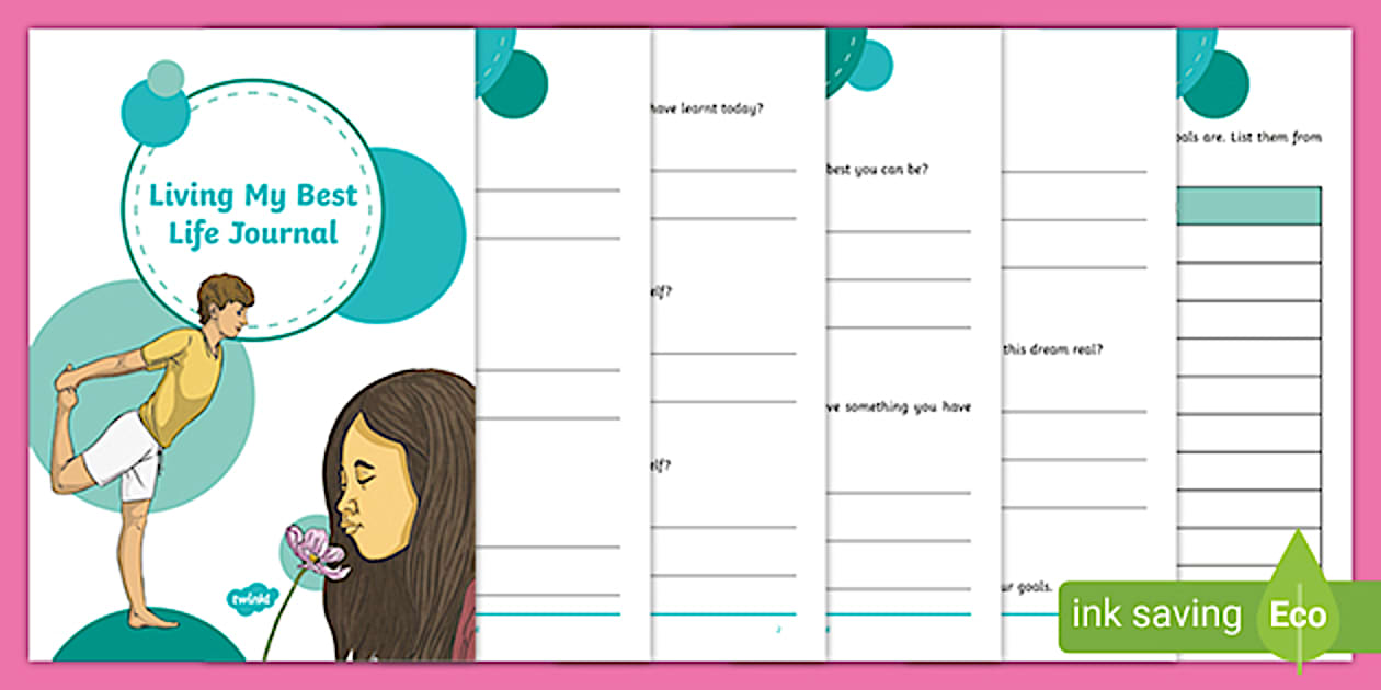 Living My Best Life Journal (teacher made) - Twinkl