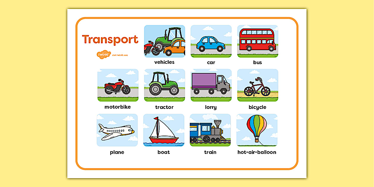 Transport Mat Vocabulary Guide Sheet | Twinkl Resources