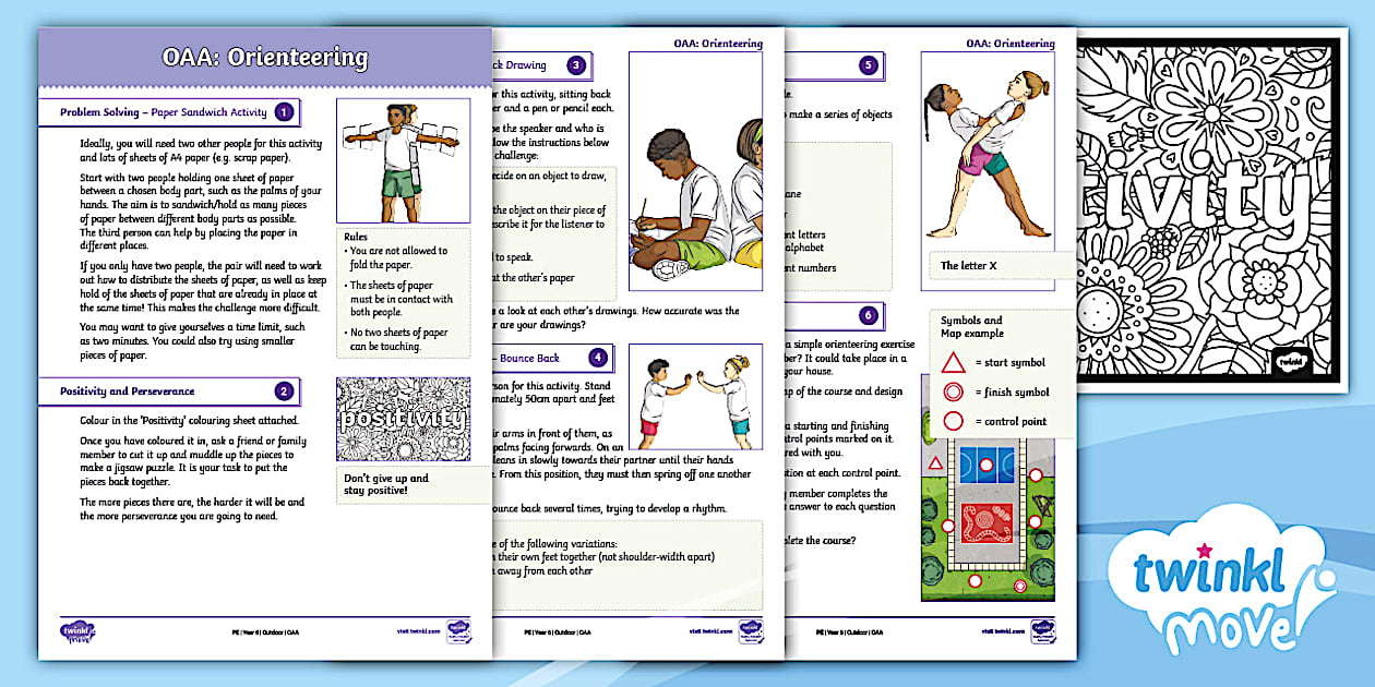 Orienteering at Home Activities - Year 6 - Twinkl Move PE
